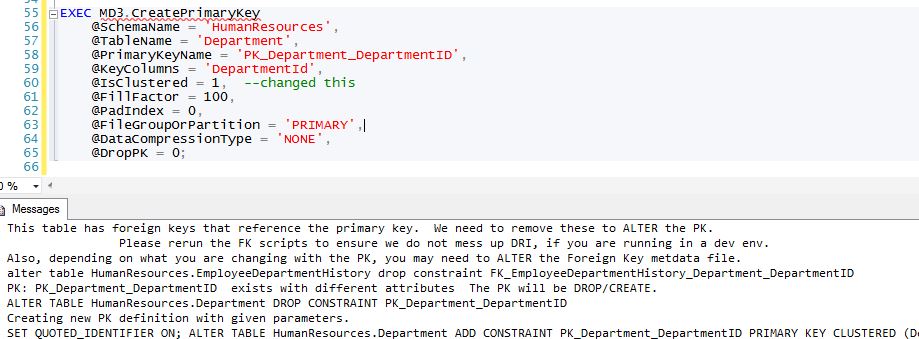 MD3.CreatePrimaryKey in Action