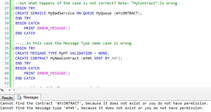 Service Broker Demystified - Case-Sensitivity